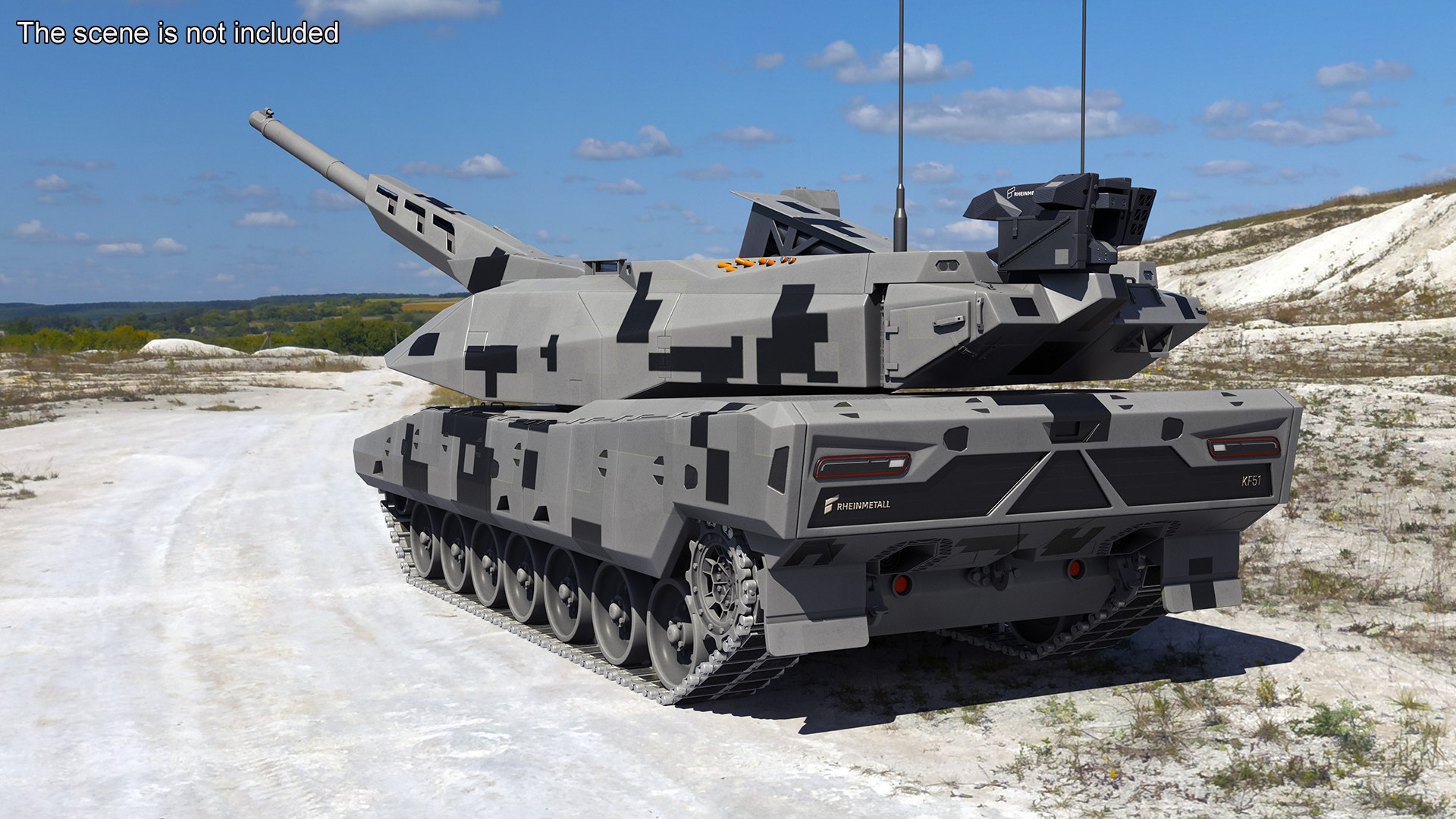 KF 51 Panther Main Battle Tank Rigged For Cinema 4D 3D Model ...