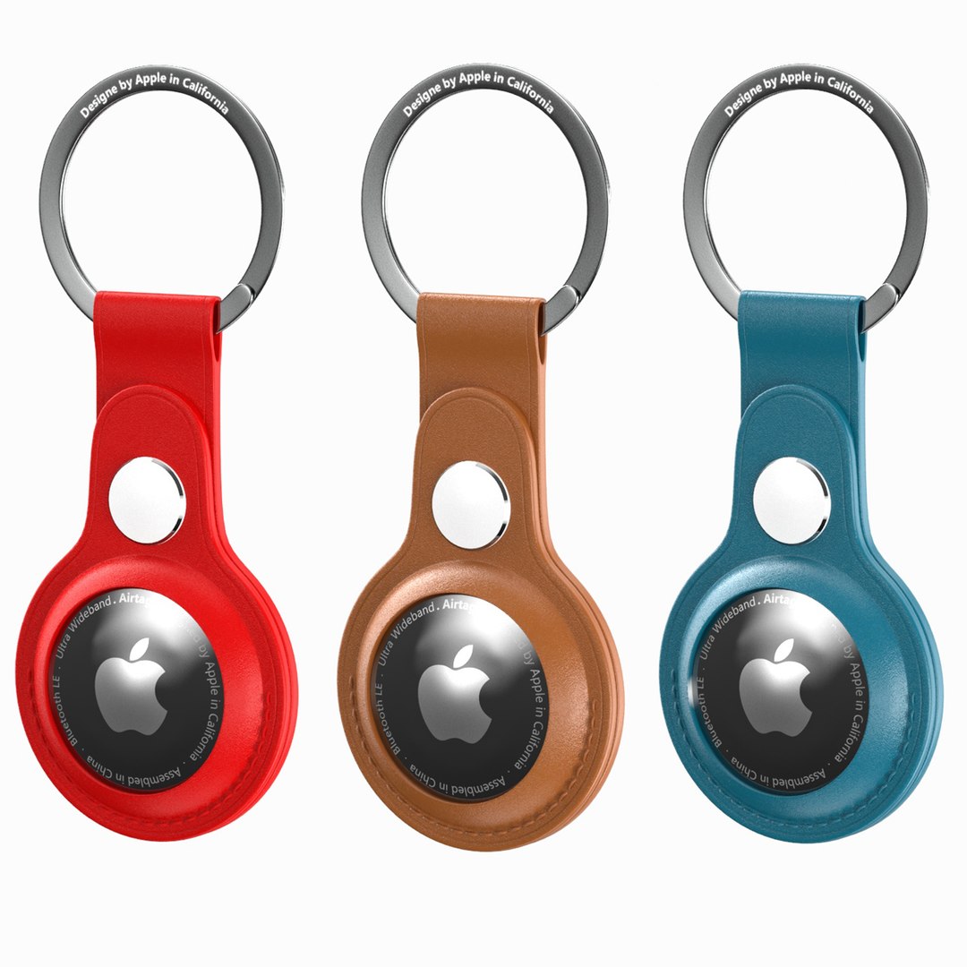 Apple AirTag Leather Key Ring Collection 3D - TurboSquid 2255894