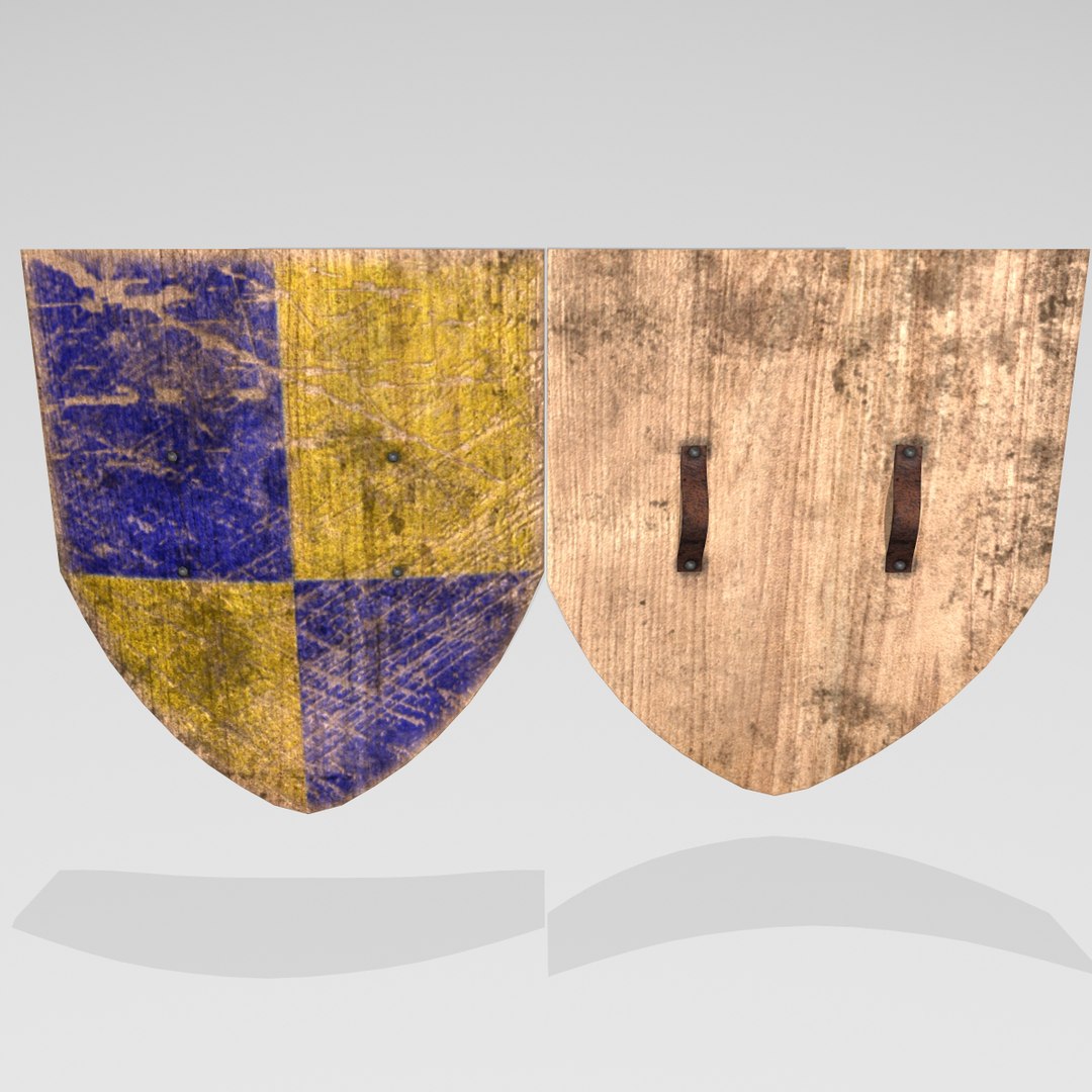 Torn Knight Shield 3d Model