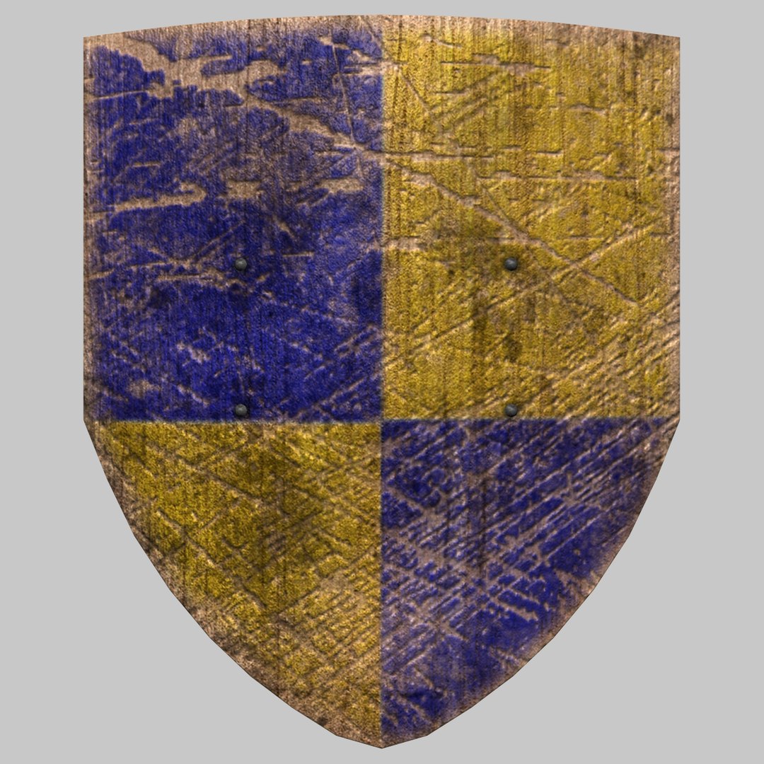 Torn Knight Shield 3d Model