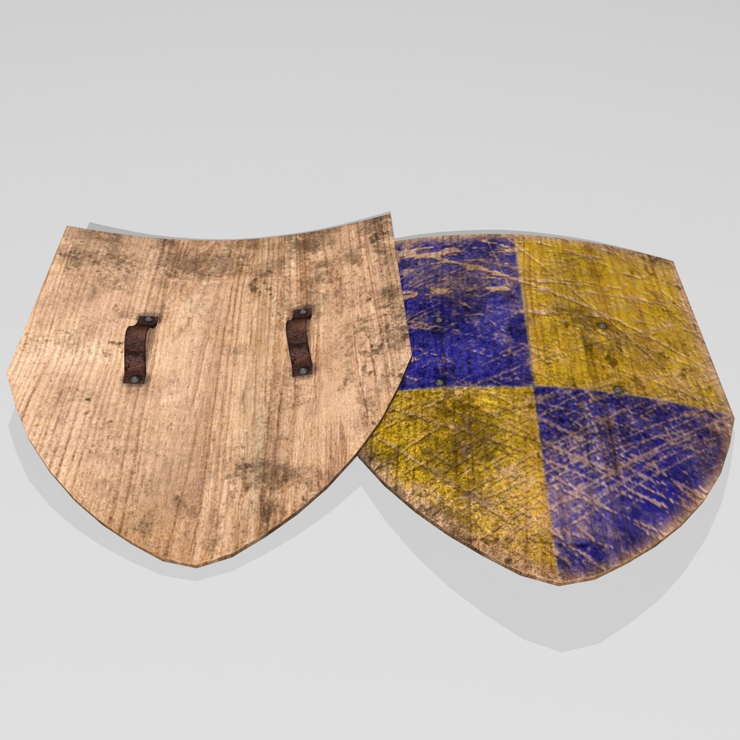 Torn Knight Shield 3d Model