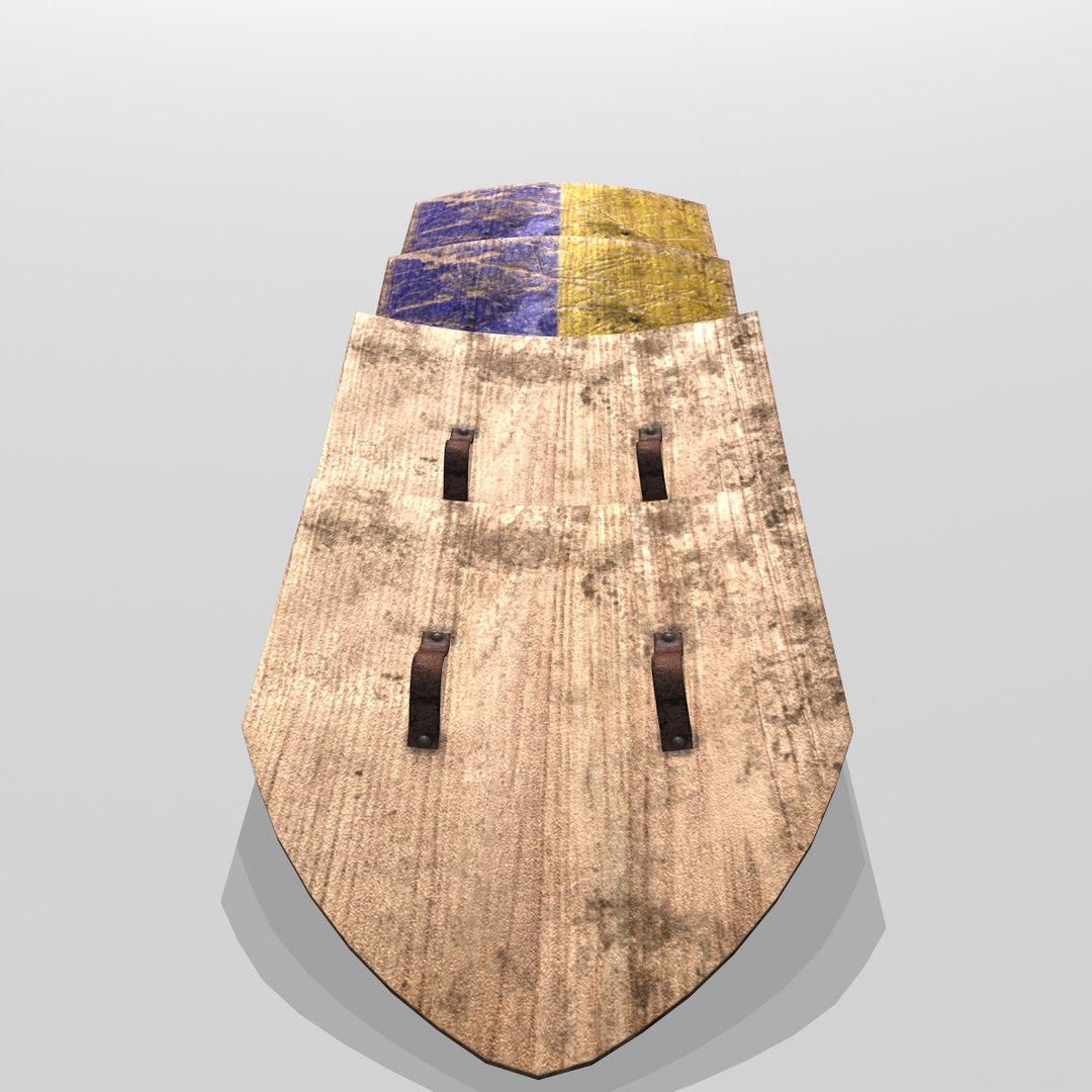 Torn Knight Shield 3d Model