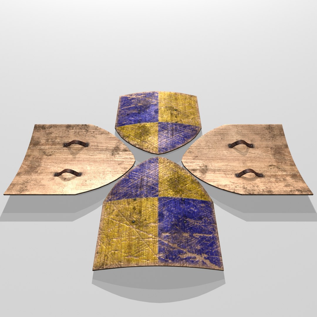 Torn Knight Shield 3d Model