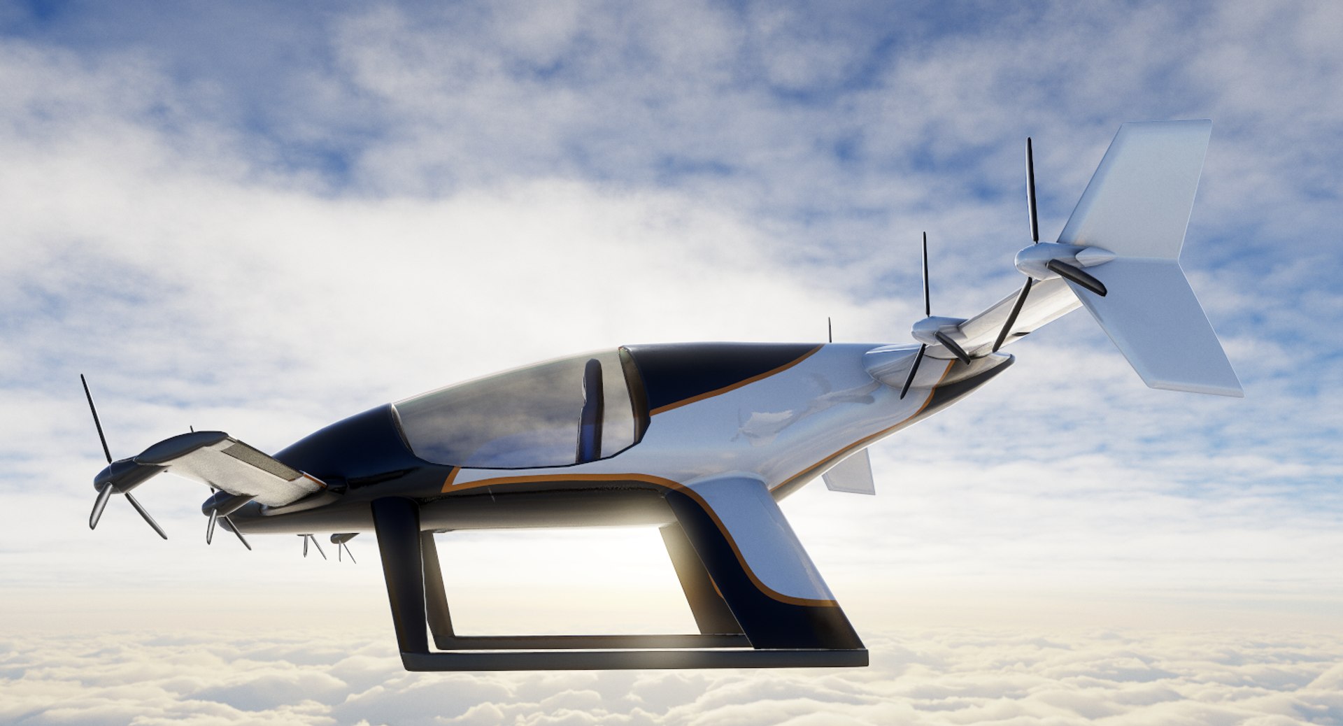 Flying Taxi Airbus Vahana 3D Model - TurboSquid 1422056