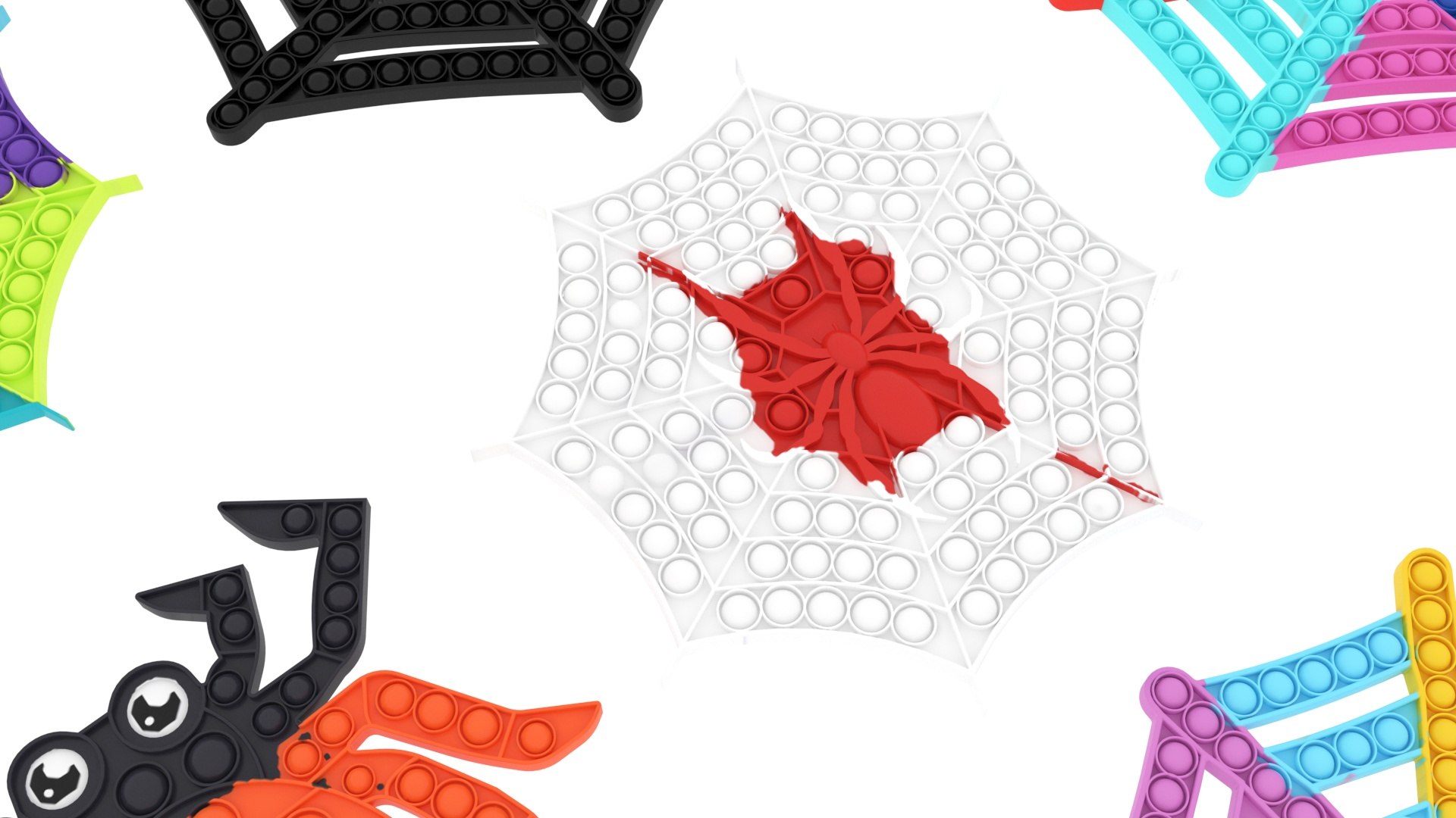 Spider Web Pop It Fidget Toys Set 3D model - TurboSquid 1794968