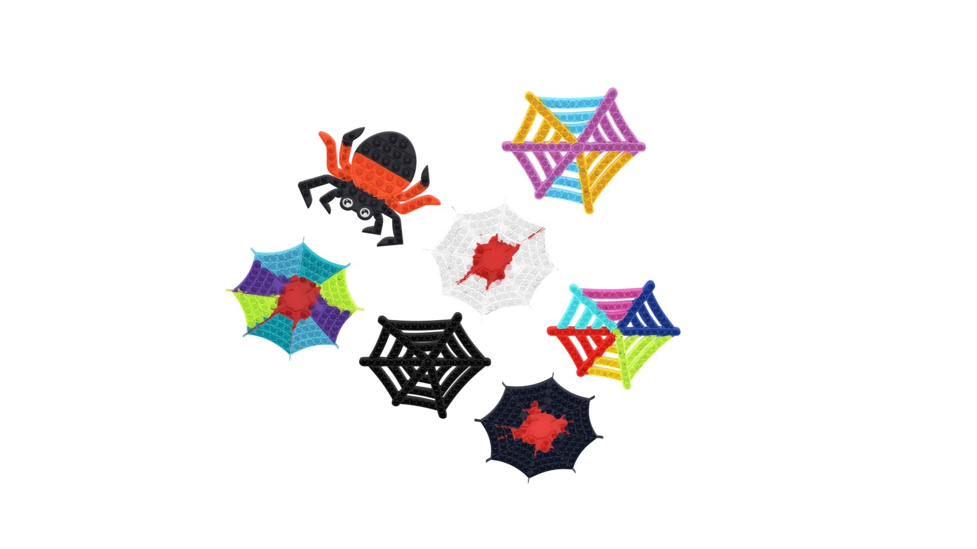 Spider Web Pop It Fidget Toys Set 3D model - TurboSquid 1794968