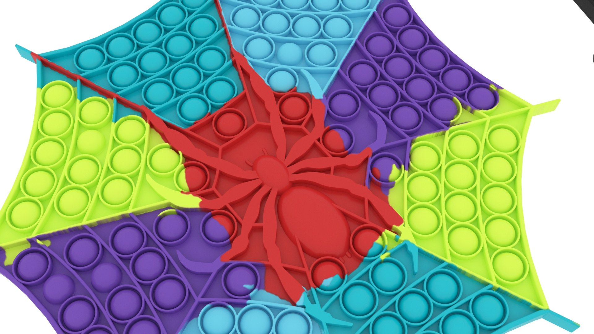 Spider Web Pop It Fidget Toys Set 3D model - TurboSquid 1794968