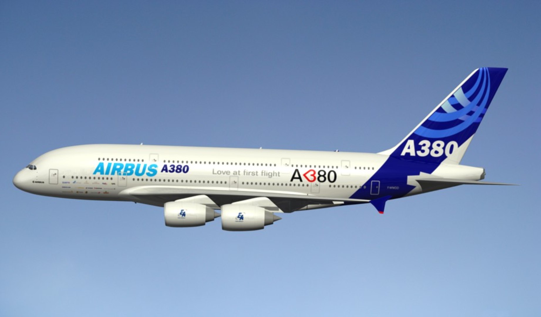 airbus a-380 color house blend