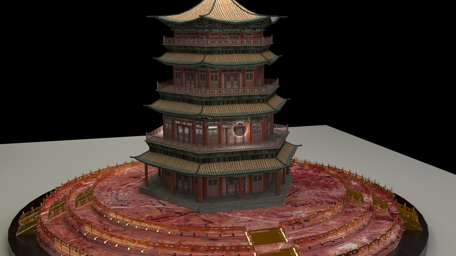 3D Chinese Ancient Tower - TurboSquid 1840722