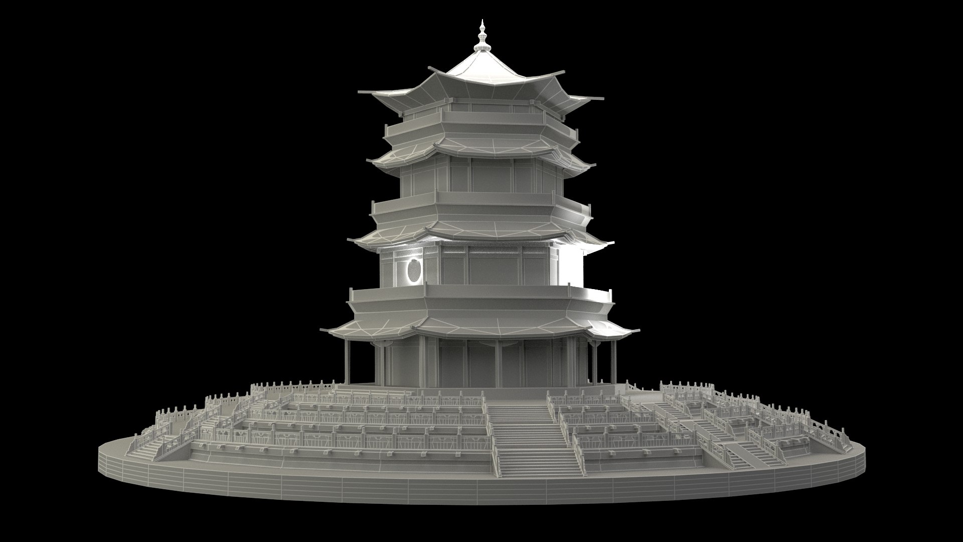 3D Chinese Ancient Tower - TurboSquid 1840722