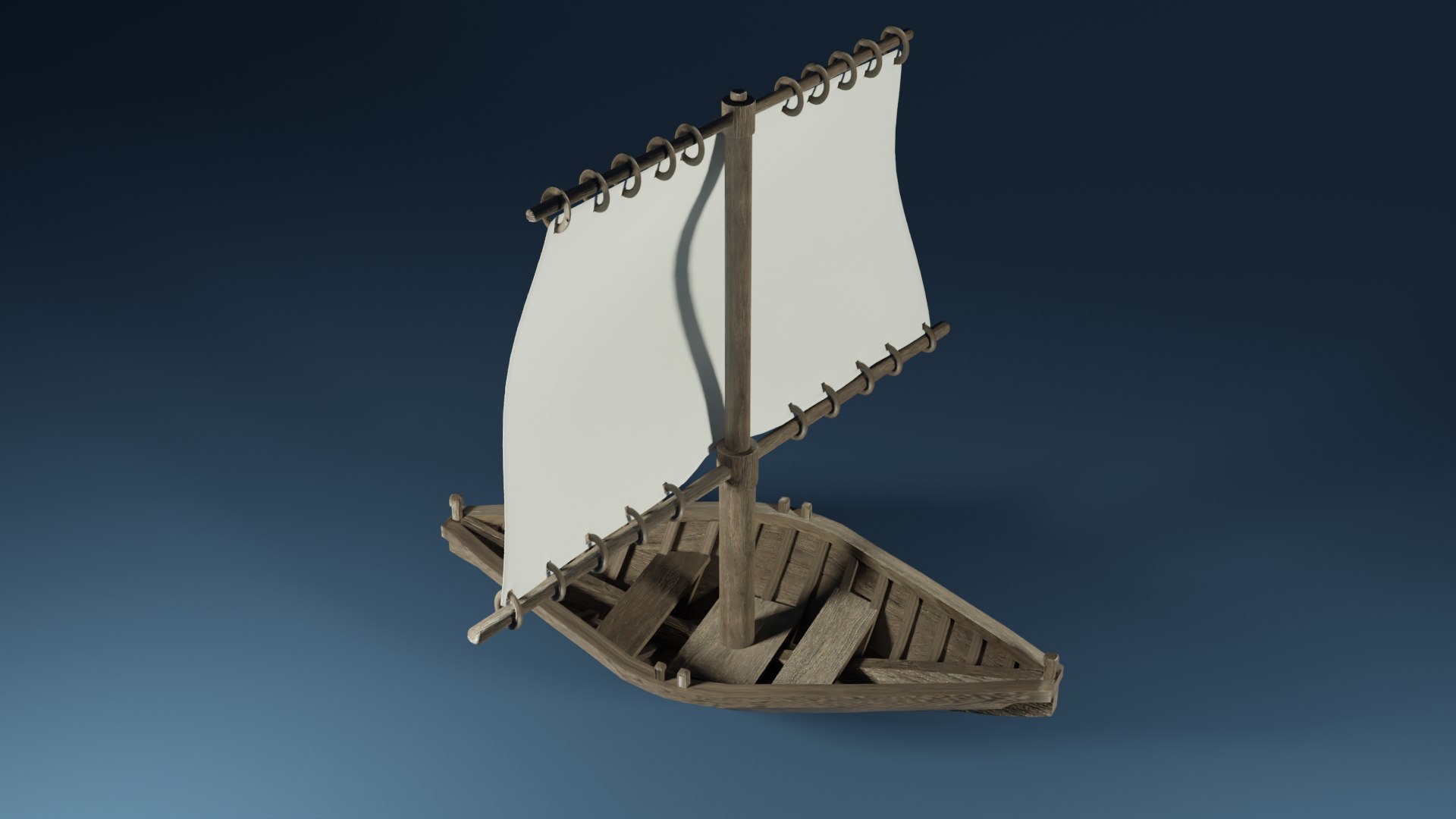 3D Model Sailboat With A Rectangle Mast - TurboSquid 1832202