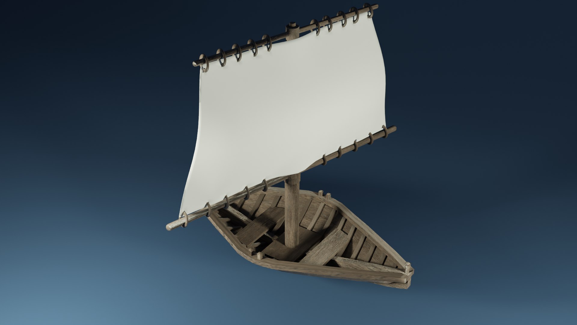 3D Model Sailboat With A Rectangle Mast - TurboSquid 1832202
