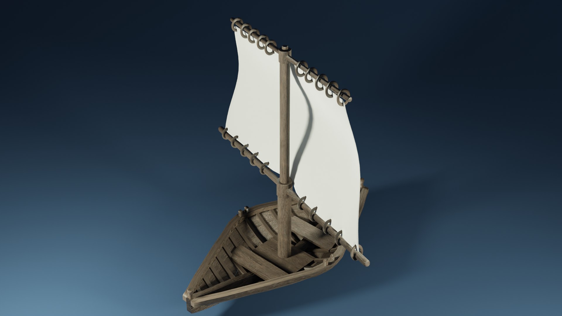 3D Model Sailboat With A Rectangle Mast - TurboSquid 1832202
