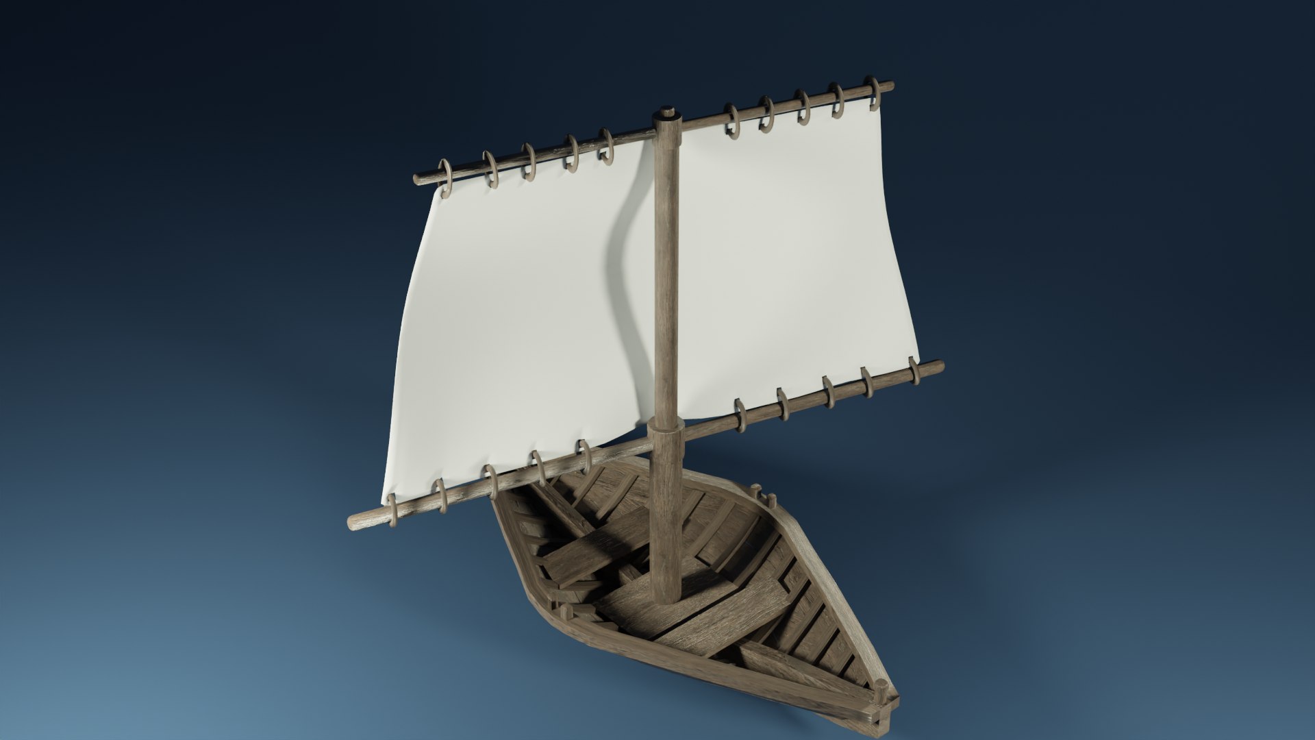 3D Model Sailboat With A Rectangle Mast - TurboSquid 1832202