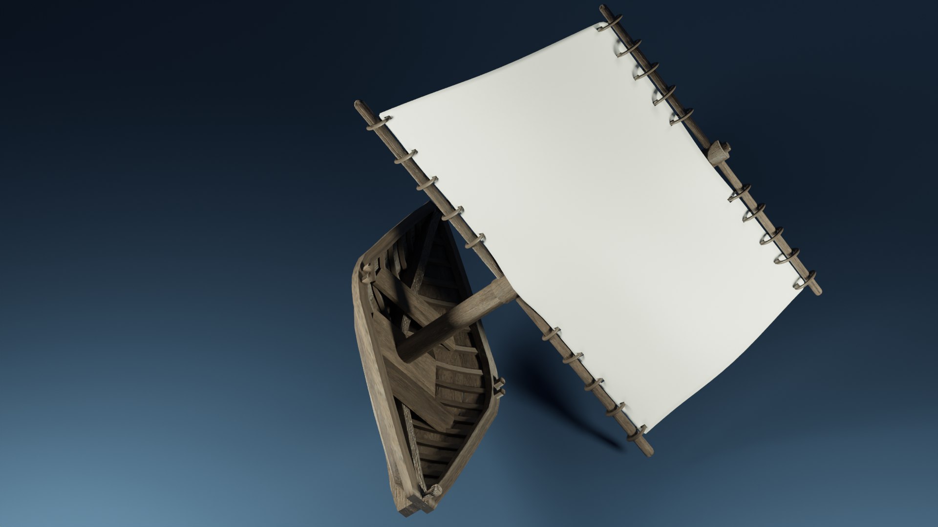 3D Model Sailboat With A Rectangle Mast - TurboSquid 1832202