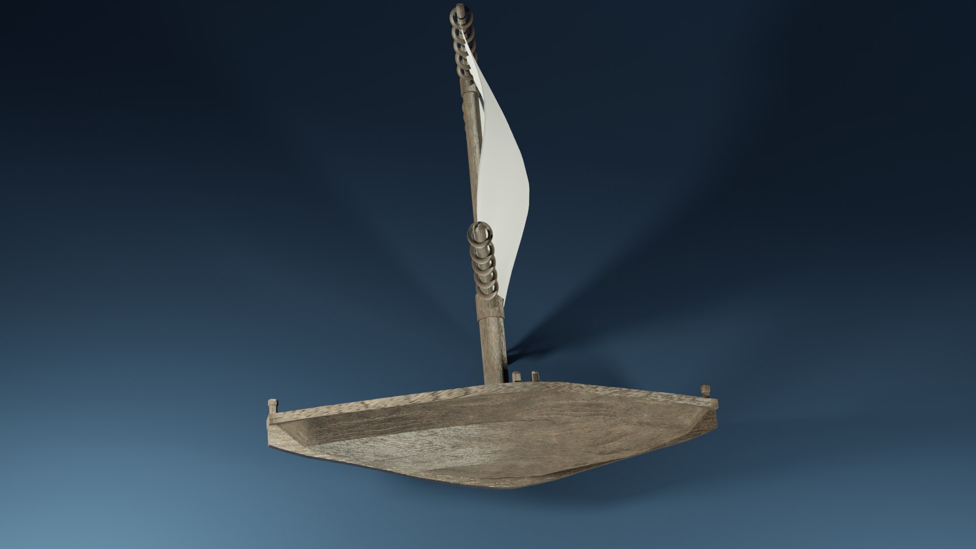 3D Model Sailboat With A Rectangle Mast - TurboSquid 1832202