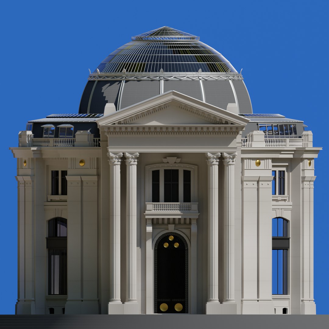 3D Low Poly Trade Exchange Building - TurboSquid 1830739