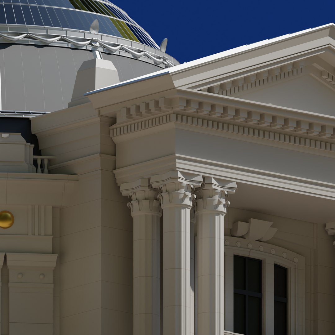 3D Low Poly Trade Exchange Building - TurboSquid 1830739