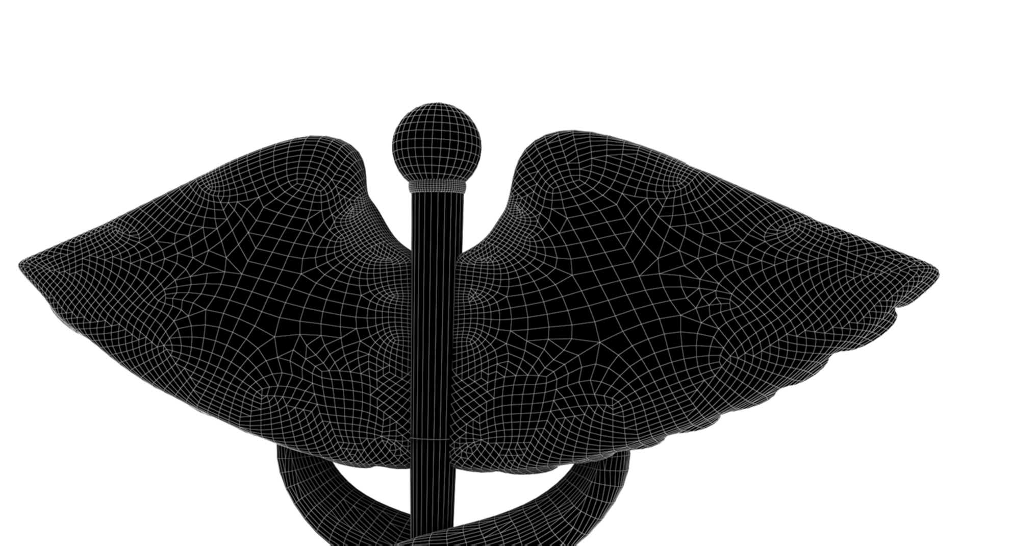 3D model realistic caduceus - TurboSquid 1366067