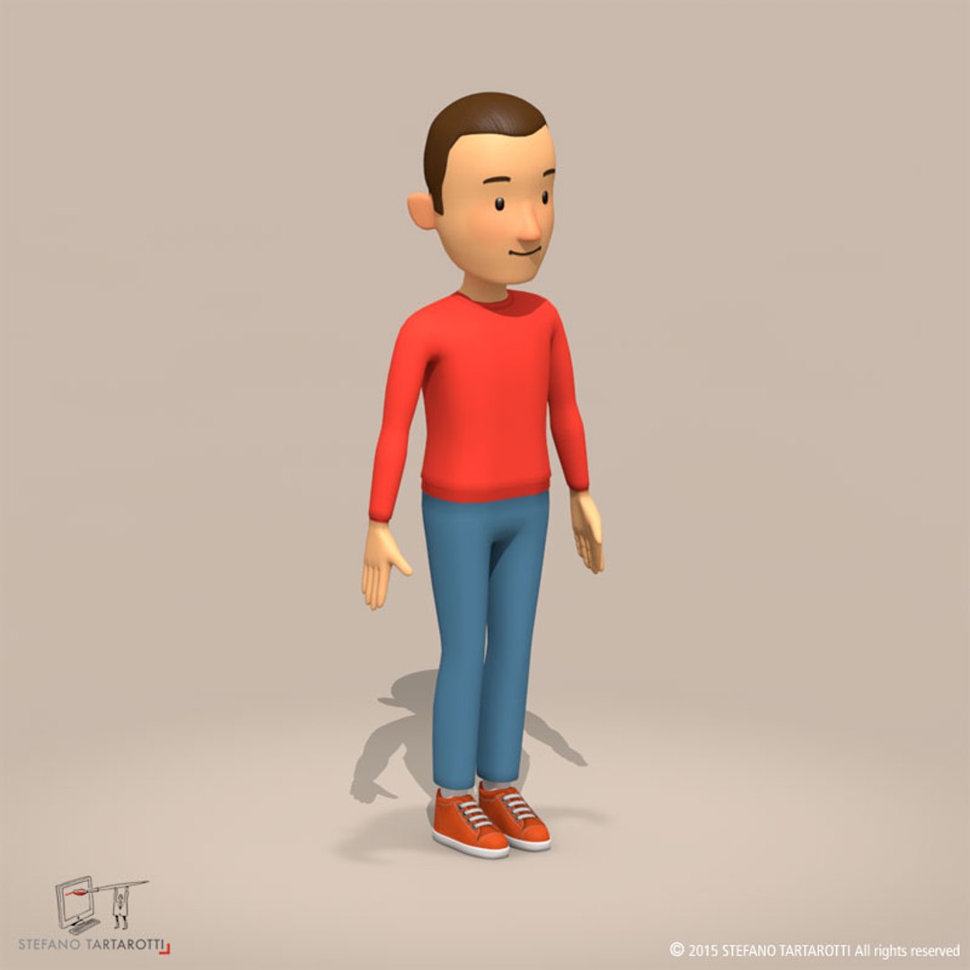 Man Cartoon 3d Model