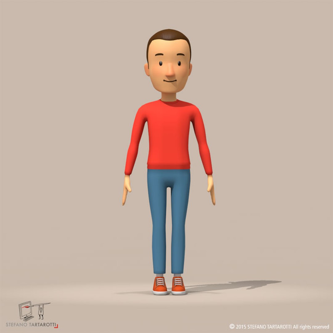 Man Cartoon 3d Model