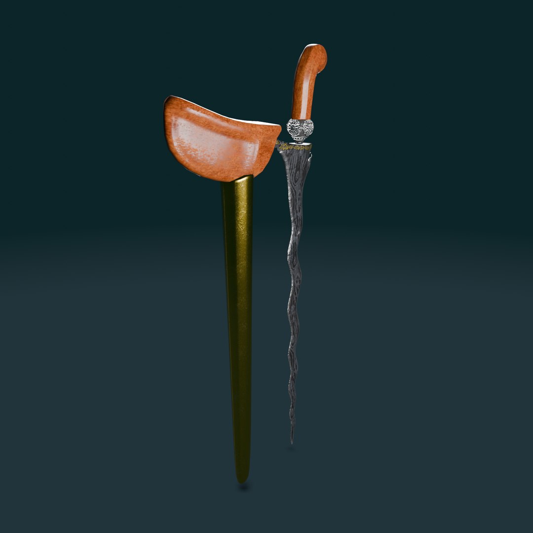 Keris Kris Javanese Traditional Weapon Dagger 3D Model Model ...