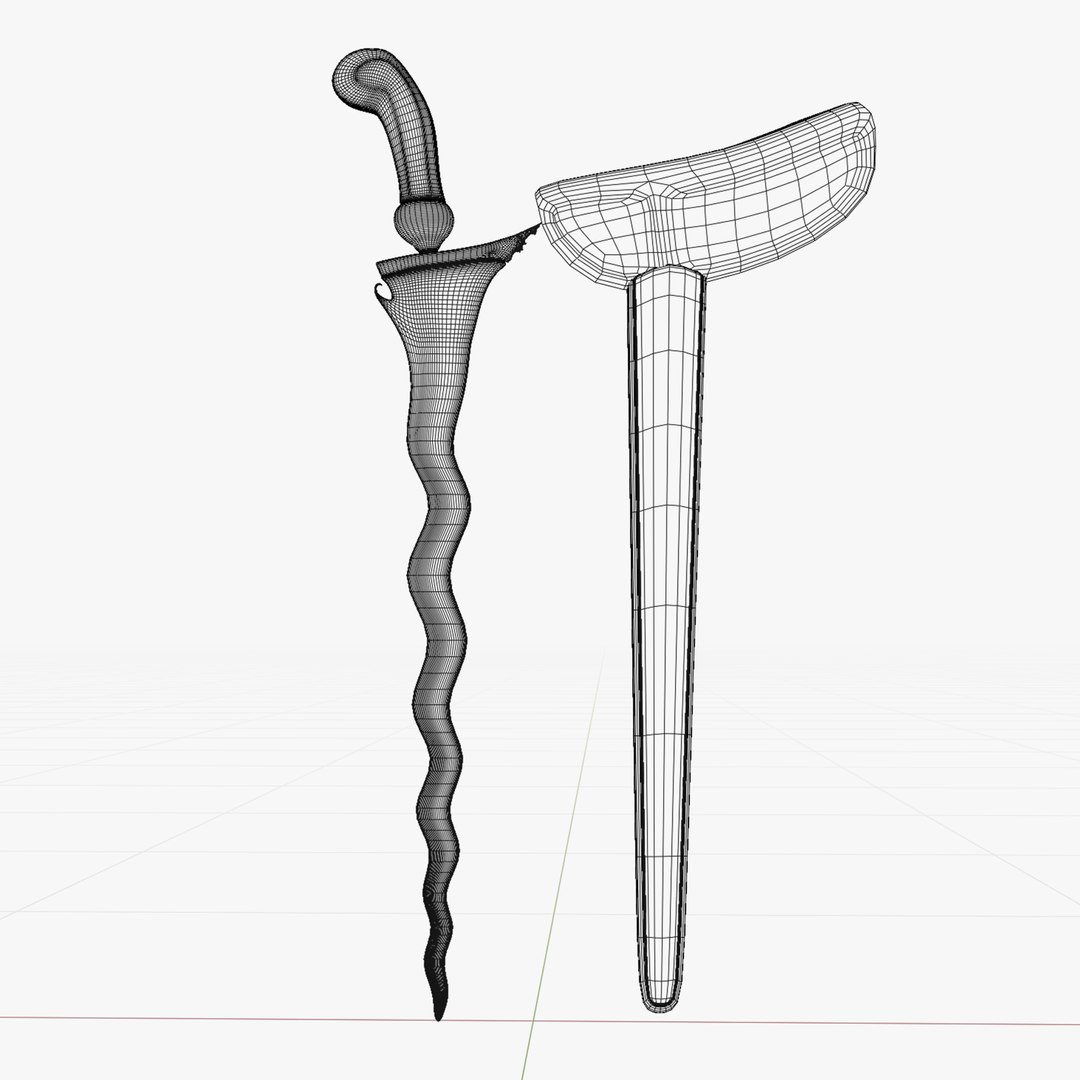 Keris Kris Javanese Traditional Weapon Dagger 3D Model Model ...