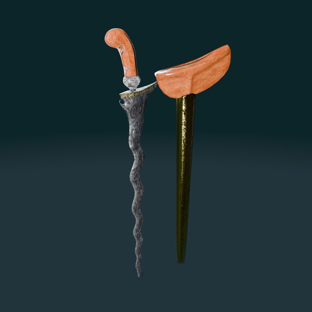 Keris Kris Javanese Traditional Weapon Dagger 3D Model Model - TurboSquid 2307224