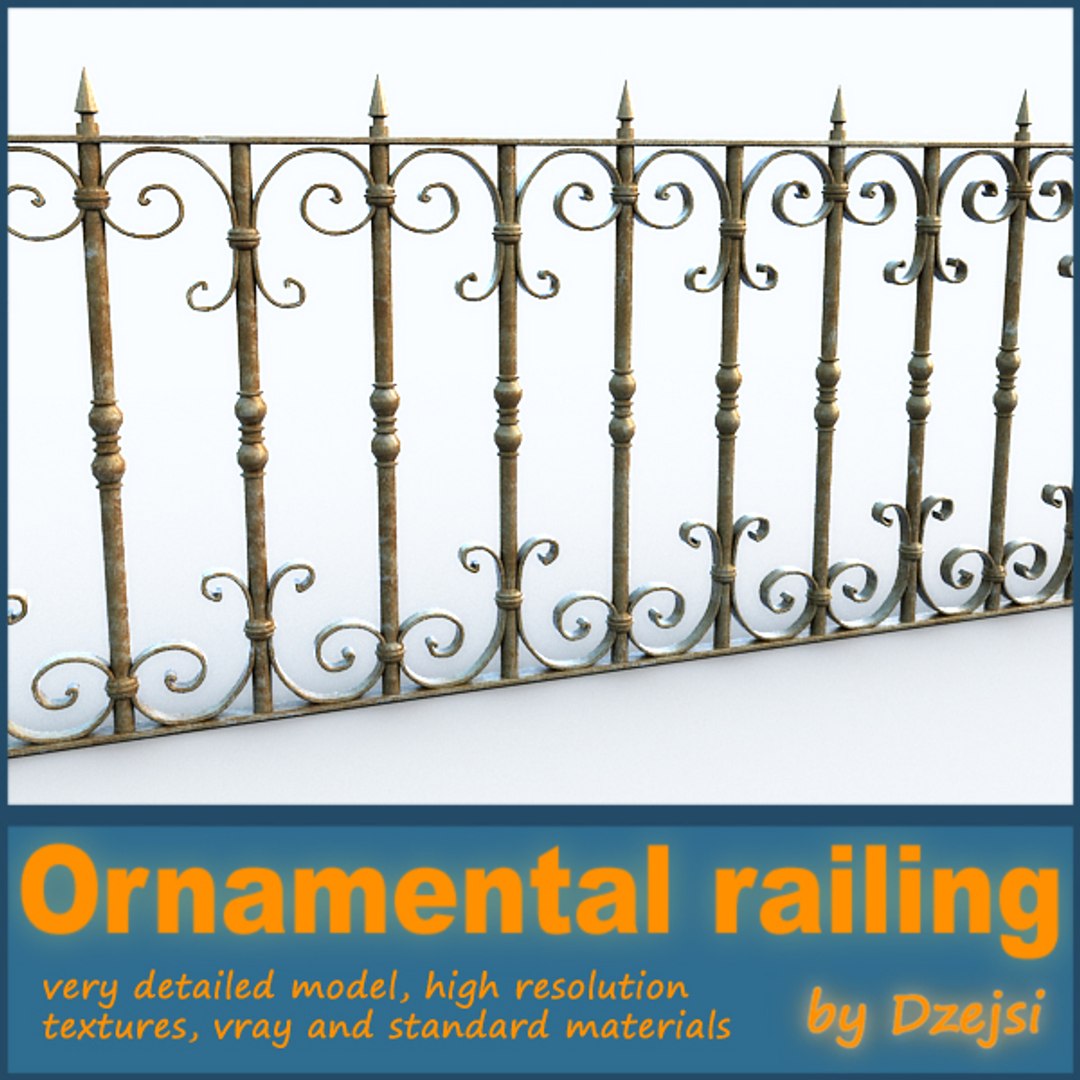 3d Model Ornamental Railing