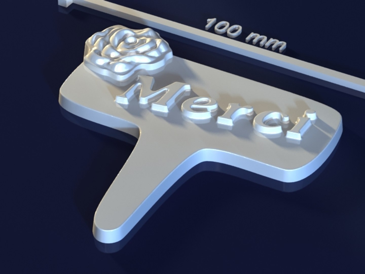 3d merci chocolate model