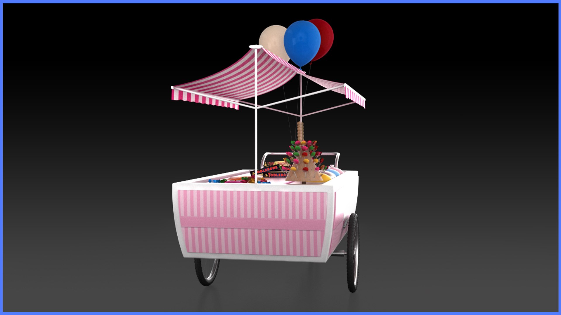 3d Model Sweets Cart