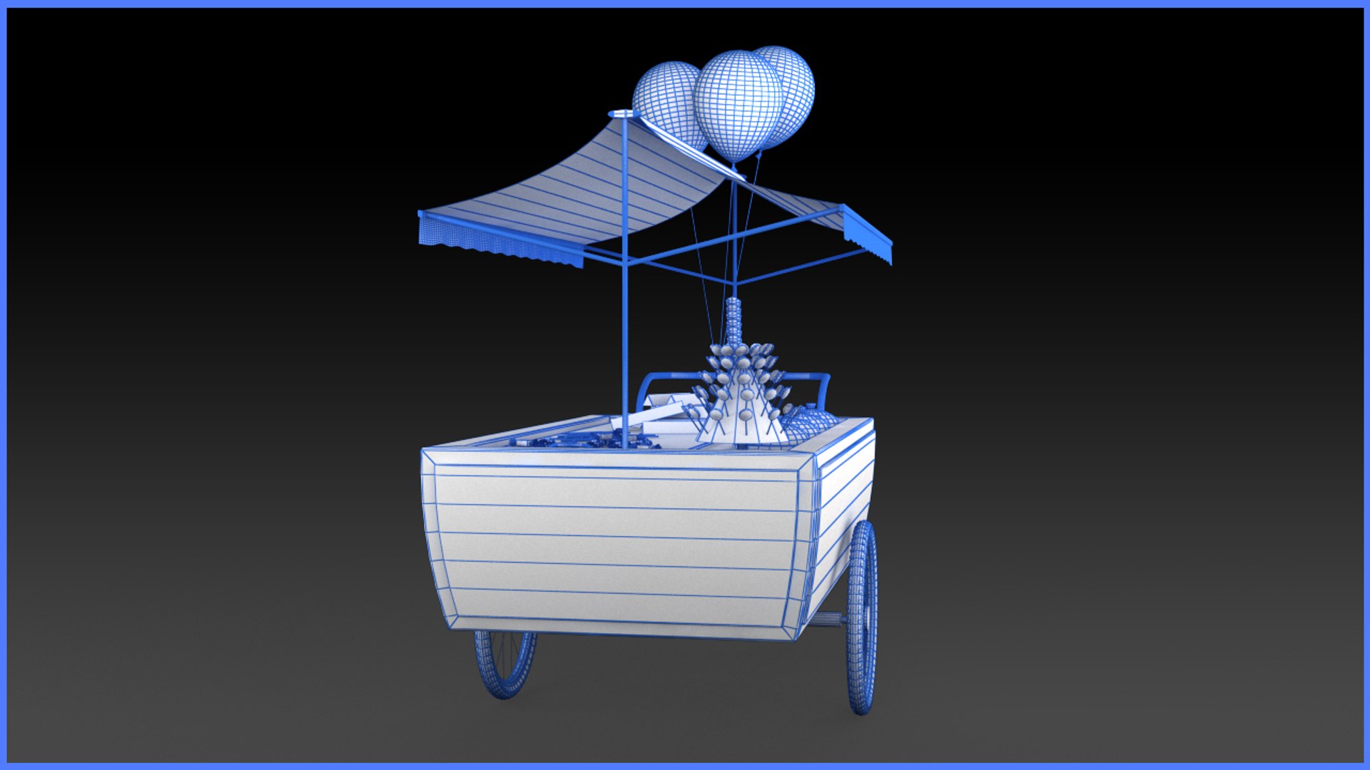 3d Model Sweets Cart