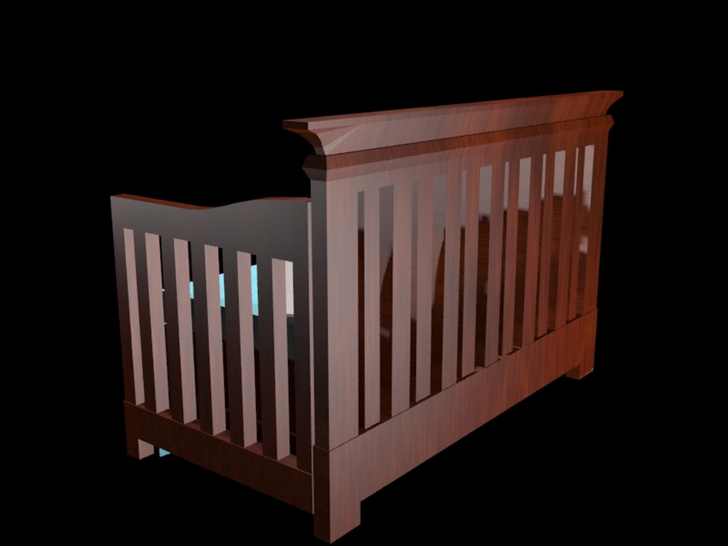 baby bed crib 3d model