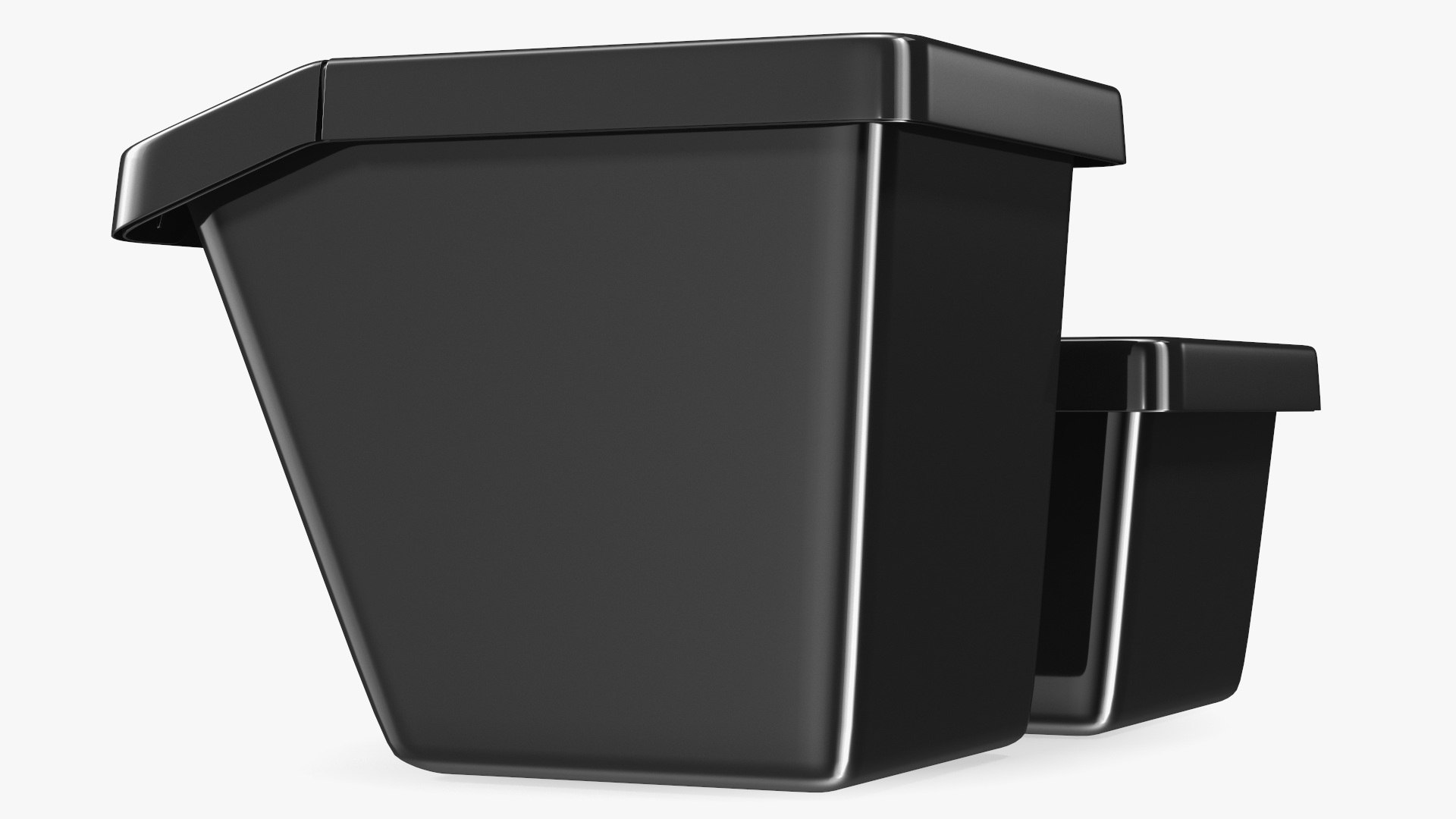 Black Storage Containers With Lid Set Model - TurboSquid 2071148