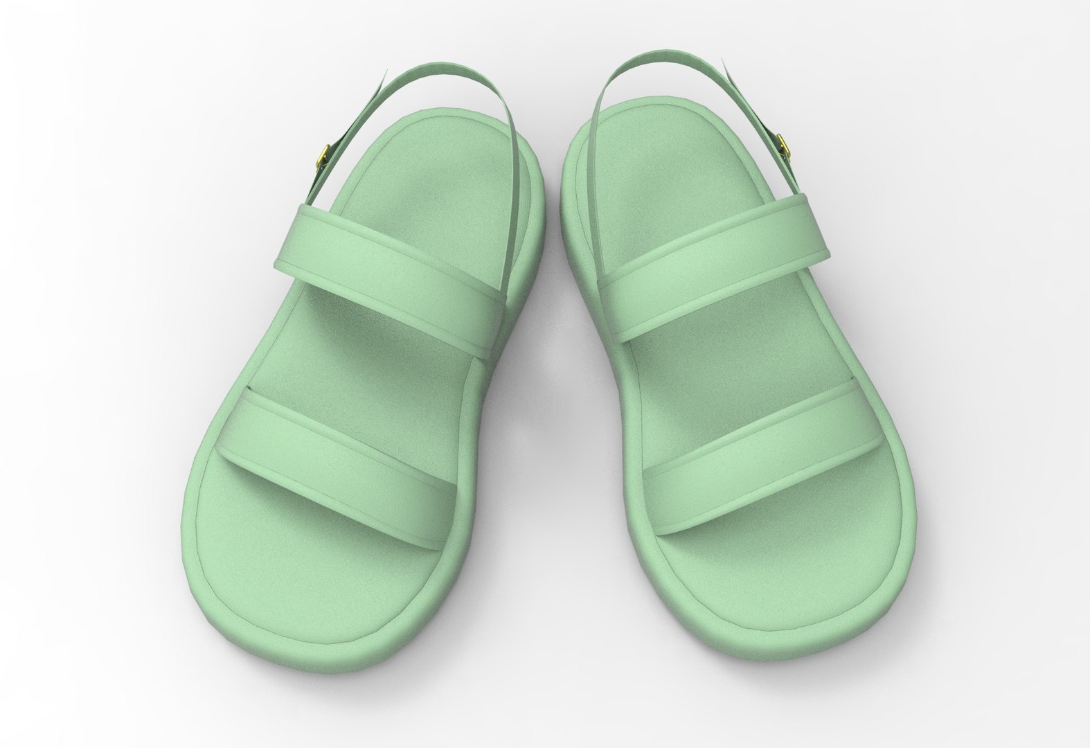 Open Toe Slingback Platform Sandals Model - TurboSquid 1966140