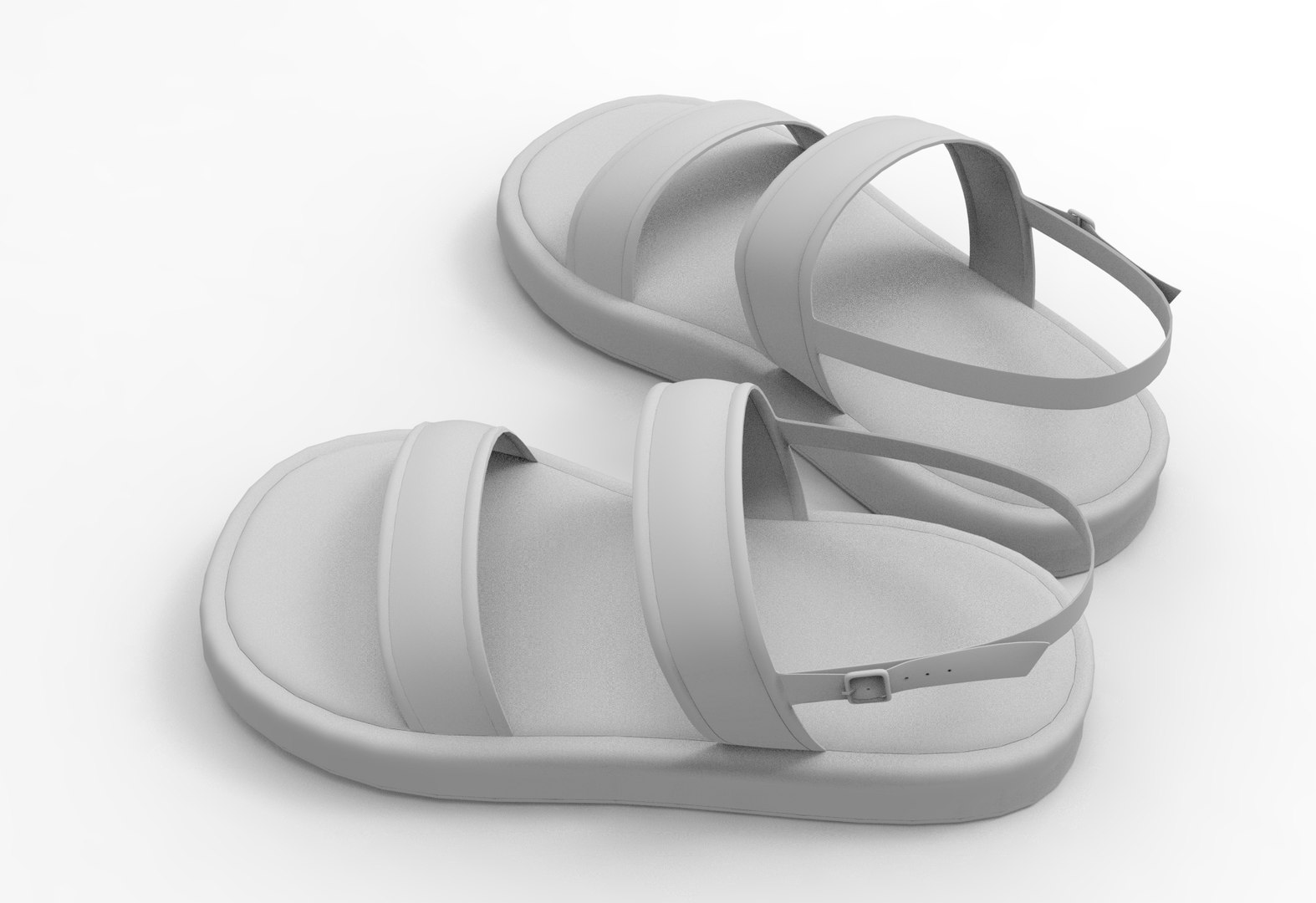 Open Toe Slingback Platform Sandals Model - TurboSquid 1966140
