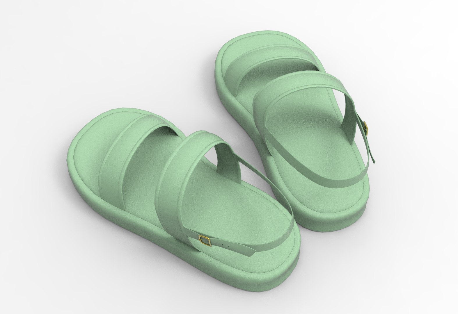 Open Toe Slingback Platform Sandals Model - TurboSquid 1966140