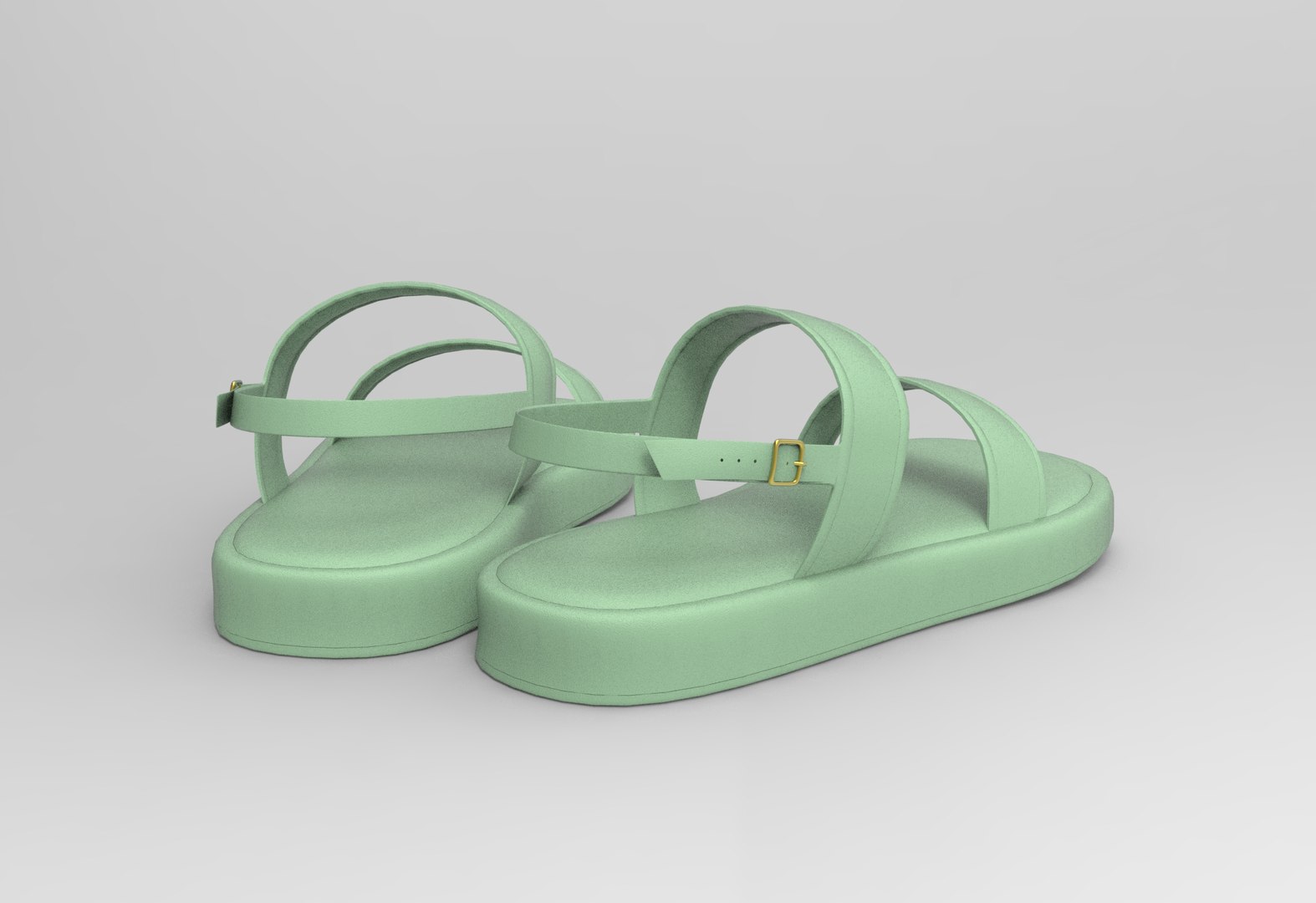 Open Toe Slingback Platform Sandals Model - TurboSquid 1966140