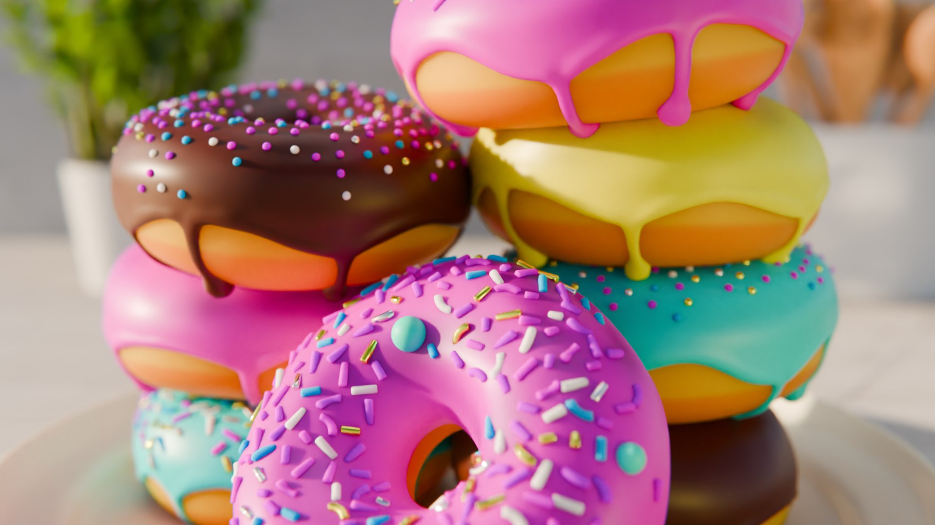 Donuts 3D Model - TurboSquid 2212026
