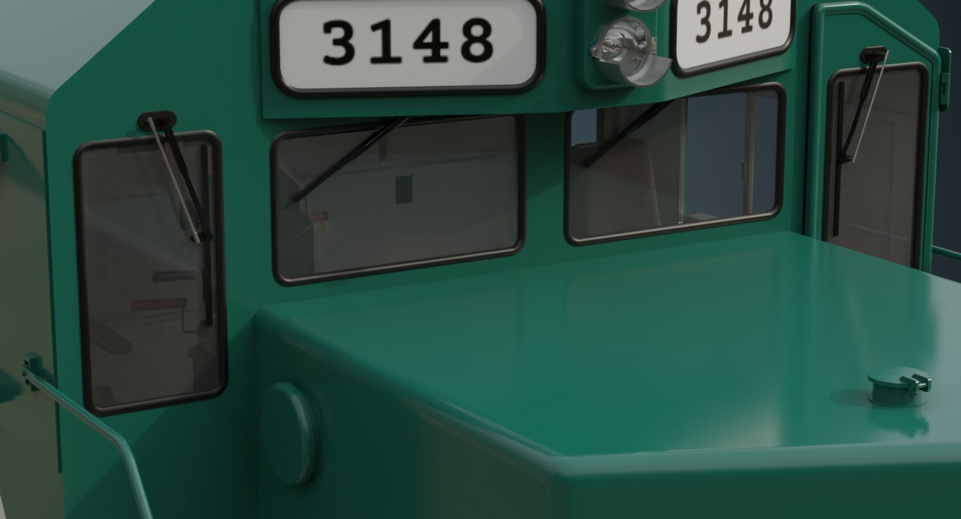 3D locomotive train - TurboSquid 1647396