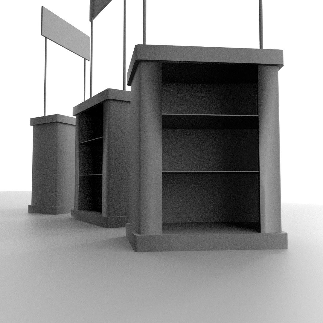 3D Pvc Kiosk Stall - TurboSquid 1302525