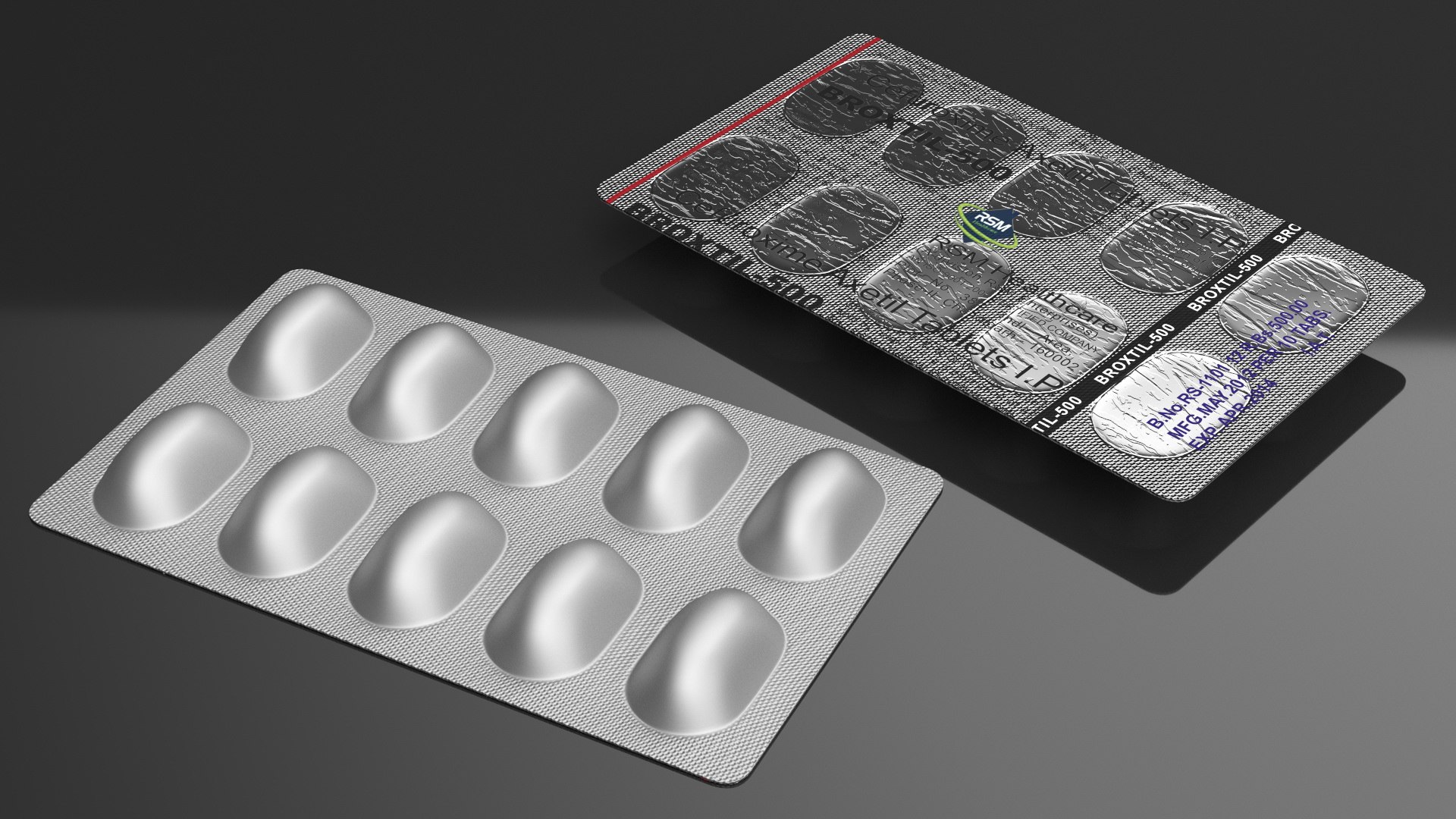 3D Model Aluminum Blister Packing For Capsule - TurboSquid 2119210