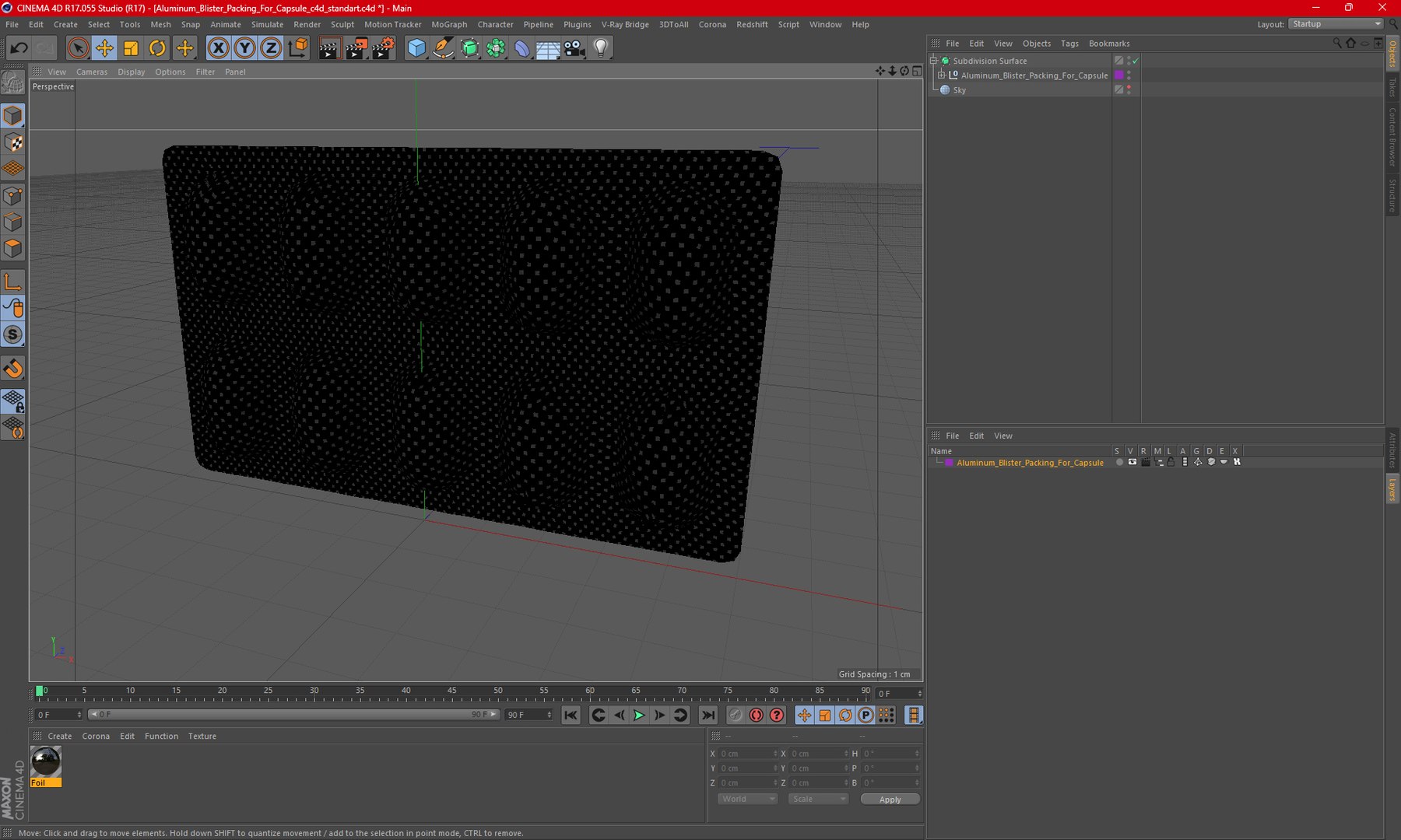 3D Model Aluminum Blister Packing For Capsule - TurboSquid 2119210
