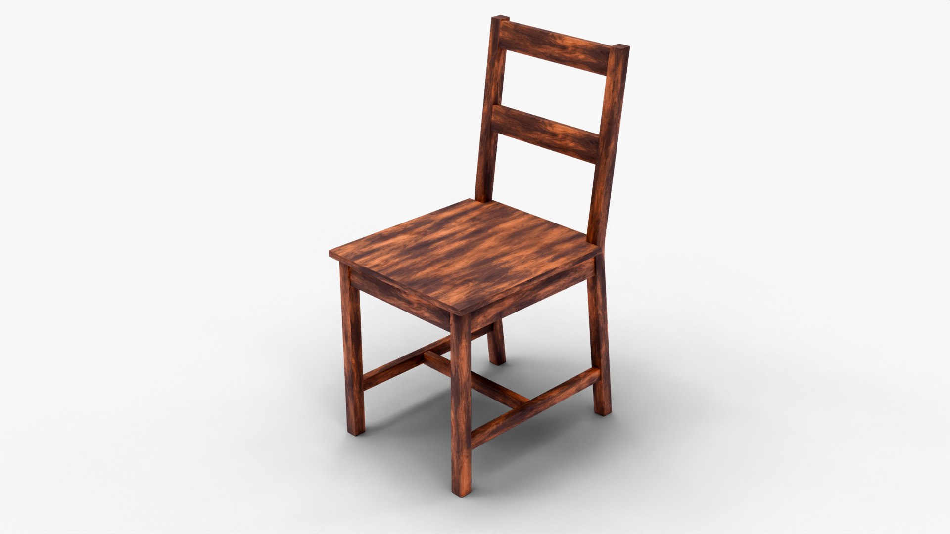 Classic Wooden Chair 3D Model - Handcrafted Furniture - Game Ready Low ...
