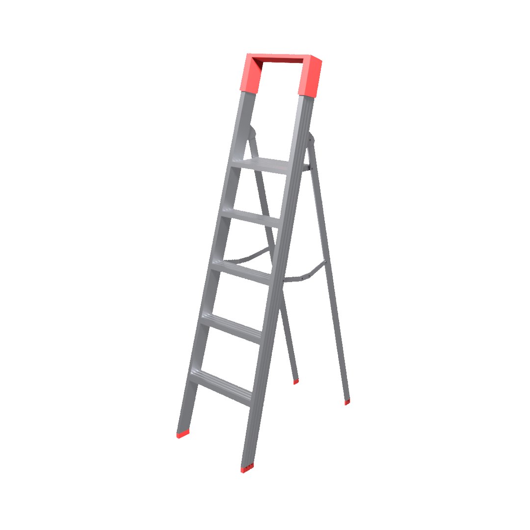 Aluminum Metalic Step Ladder Low-poly 3D Model 3D Model - TurboSquid ...