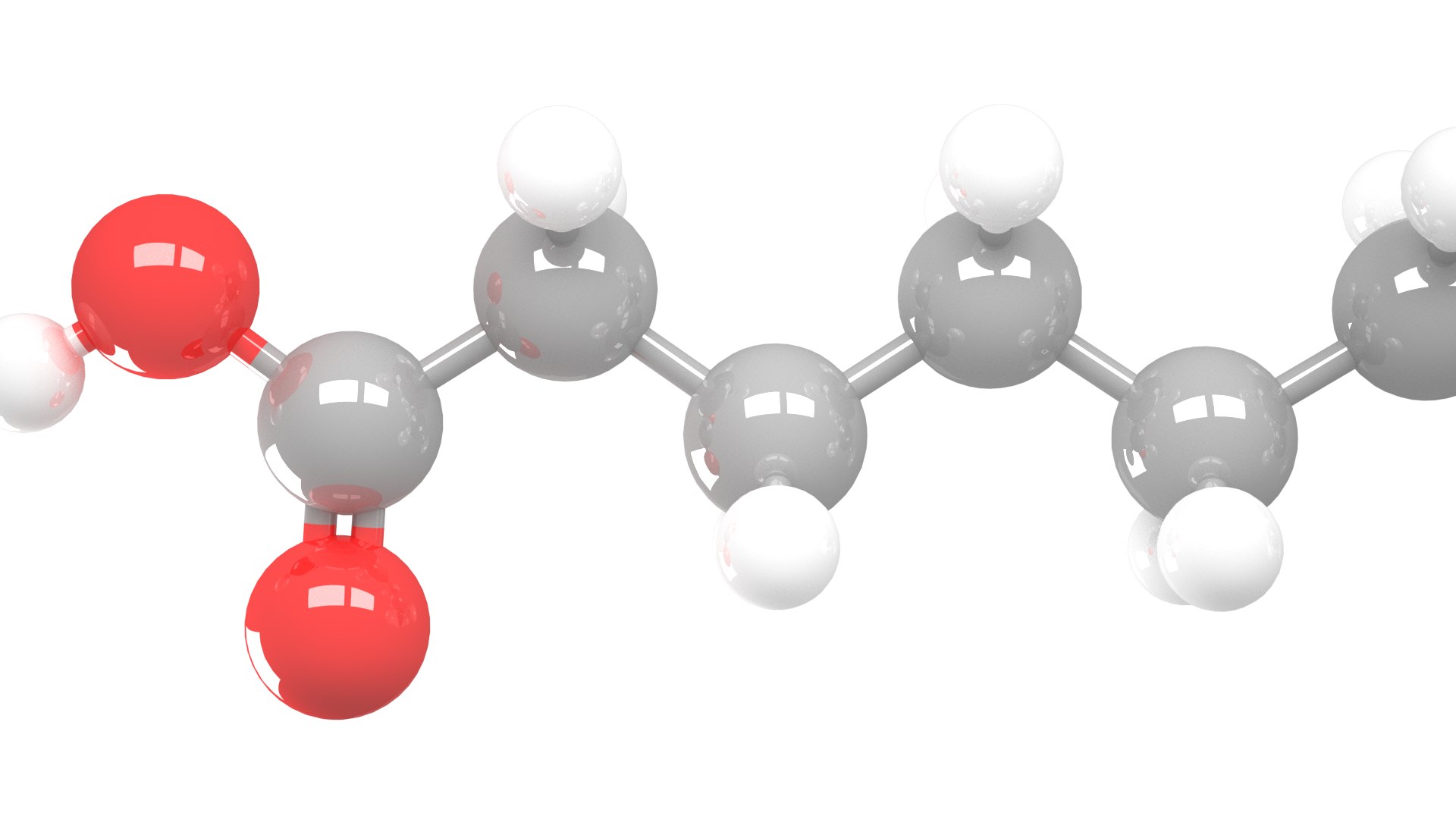 3D Myristic Acid - C14H28O2 Molecular Structure Model - TurboSquid 1752740