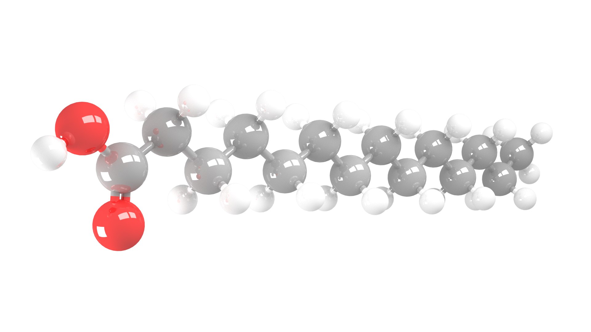 3D Myristic Acid - C14H28O2 Molecular Structure Model - TurboSquid 1752740