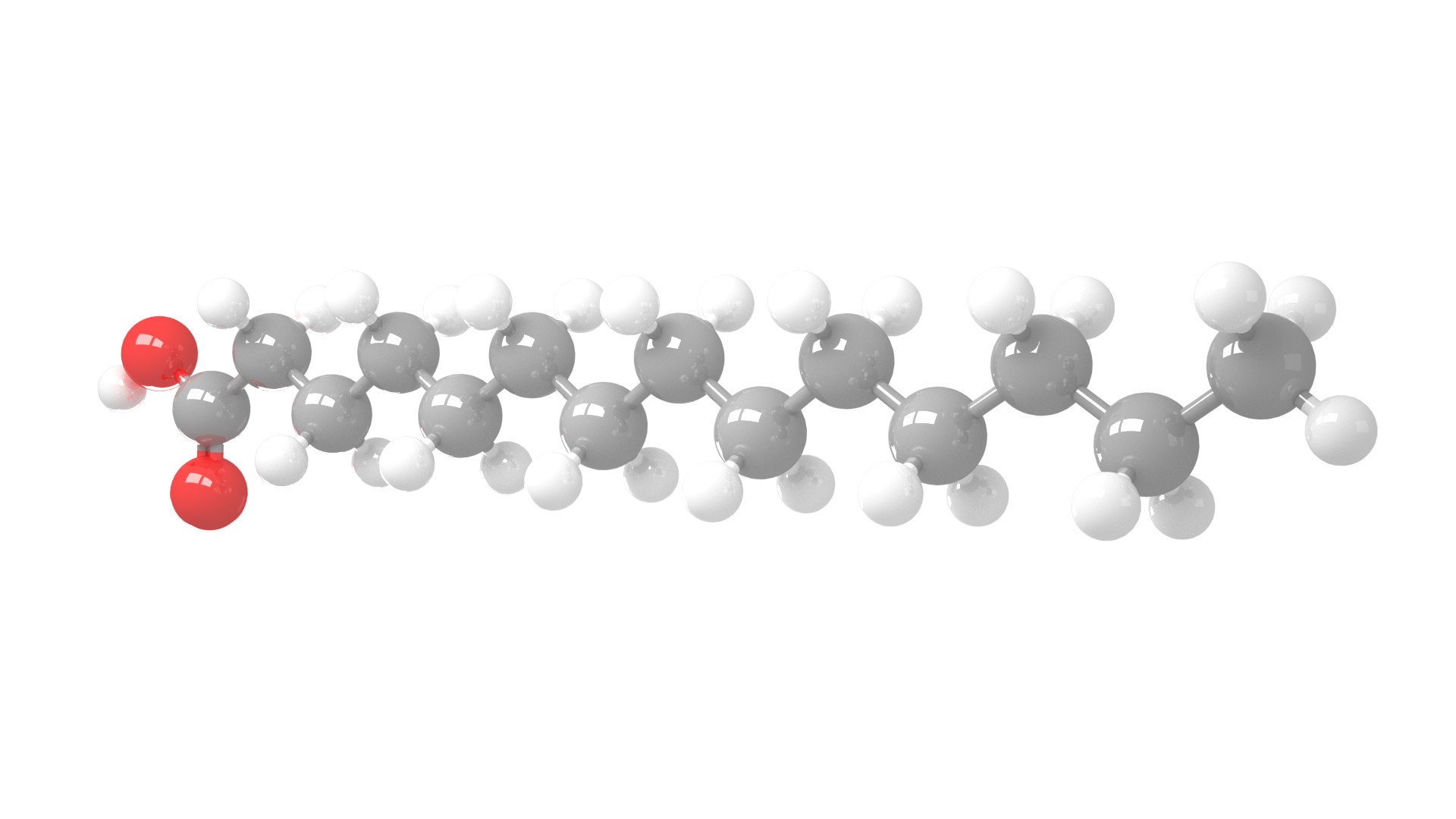 3D Myristic Acid - C14H28O2 Molecular Structure Model - TurboSquid 1752740
