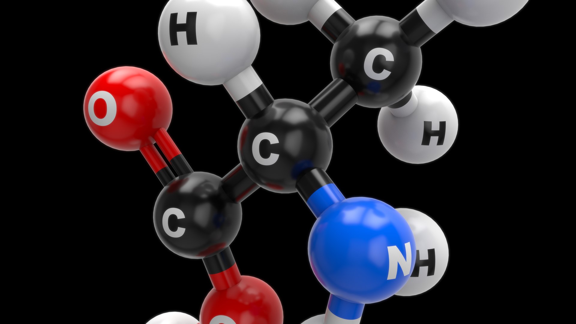 Alanine Structure 3D Model - TurboSquid 2332097