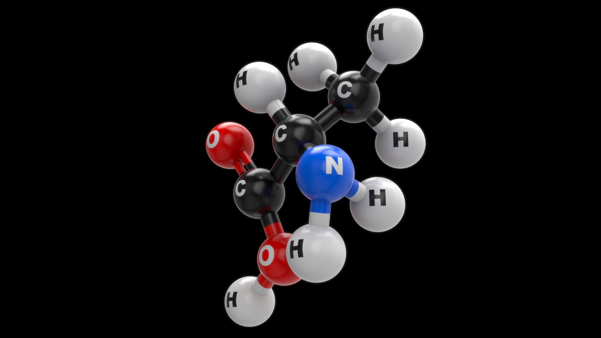 Alanine Structure 3D Model - TurboSquid 2332097